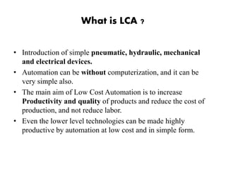 Low Cost Automation | PPTX