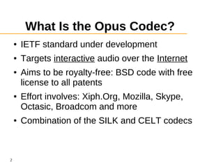 Opus codec | PDF
