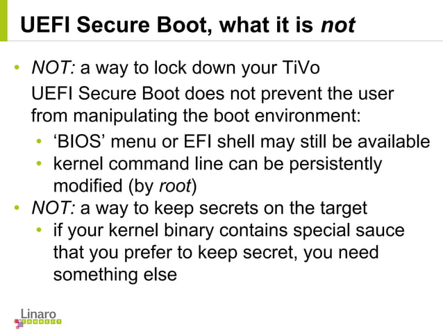 LCA14: LCA14-105: UEFI secure boot | PDF | Operating Systems | Computer Software and Applications