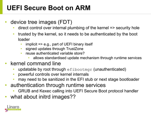 LCA14: LCA14-105: UEFI secure boot | PDF | Operating Systems | Computer Software and Applications