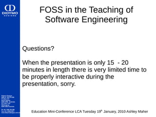 Teaching software engineering using FOSS | PDF