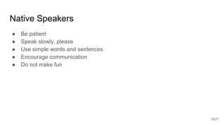 Non native english speakers in open source communities - a true story | PPT