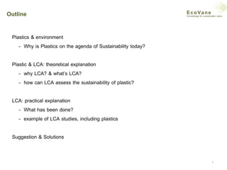 Lca And Sustainability With The Case Of Plastics | PDF