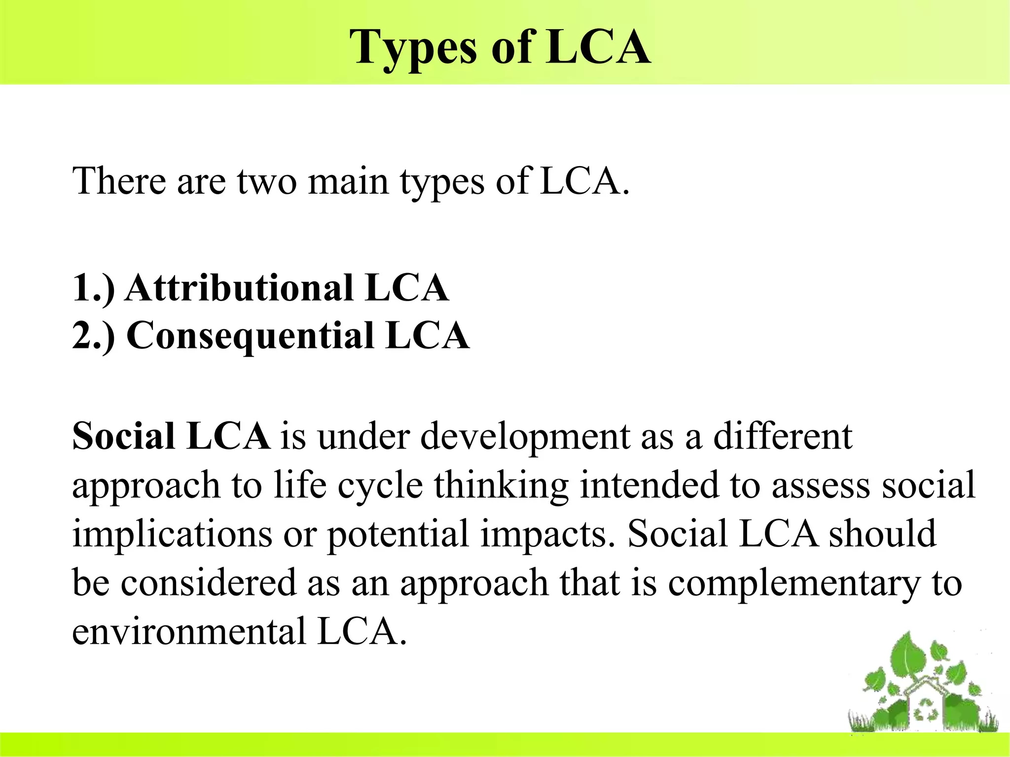 Lca approaches ppt | PPTX