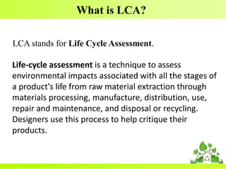 Lca approaches ppt | PPTX