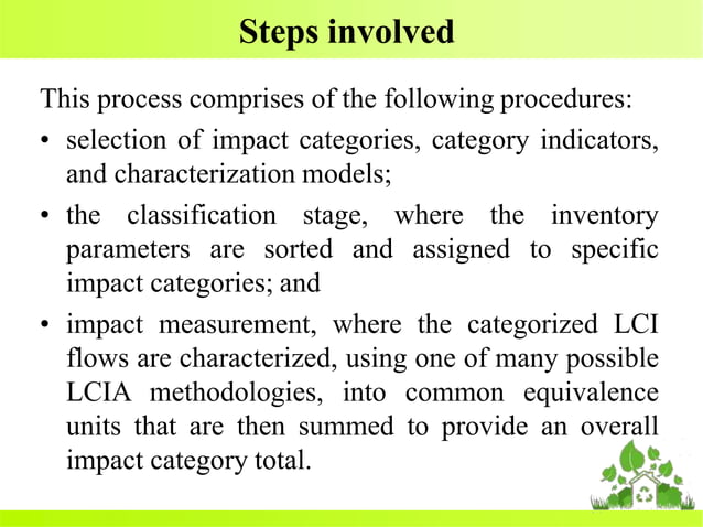 Lca approaches ppt | PPTX