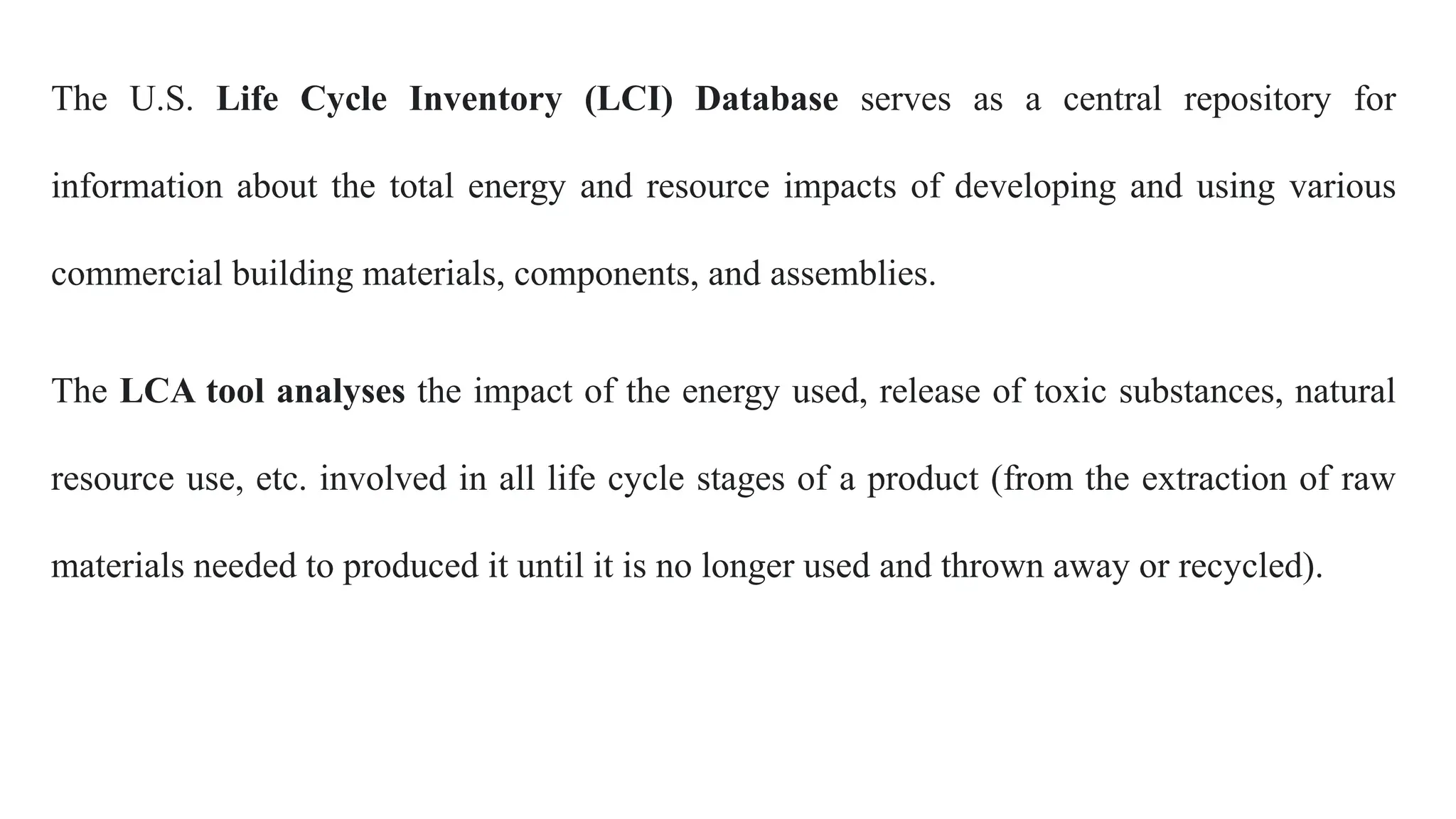 LCA Brief.pptx | Free Download