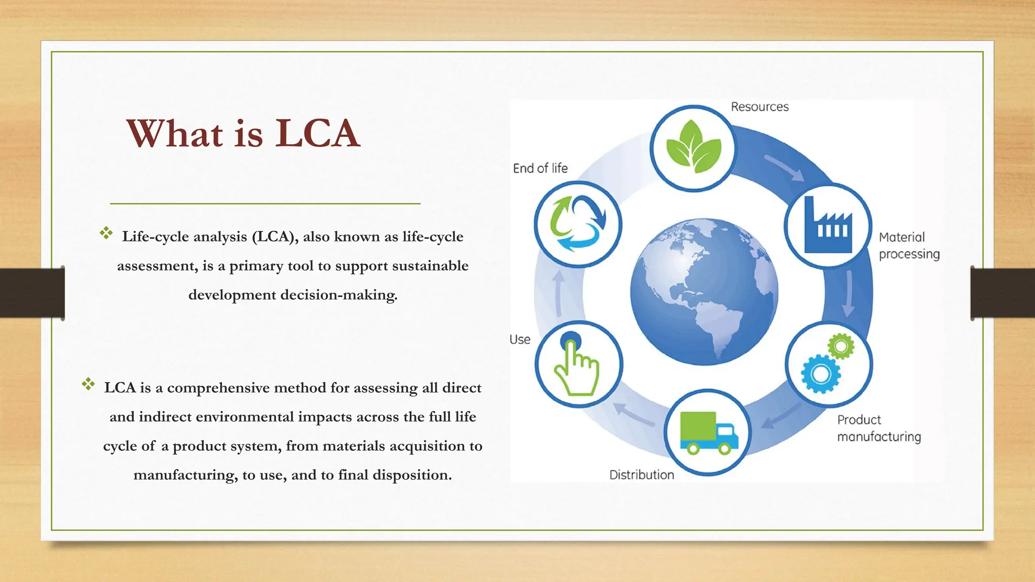life cycle assesment with envoirenment impact | PPTX