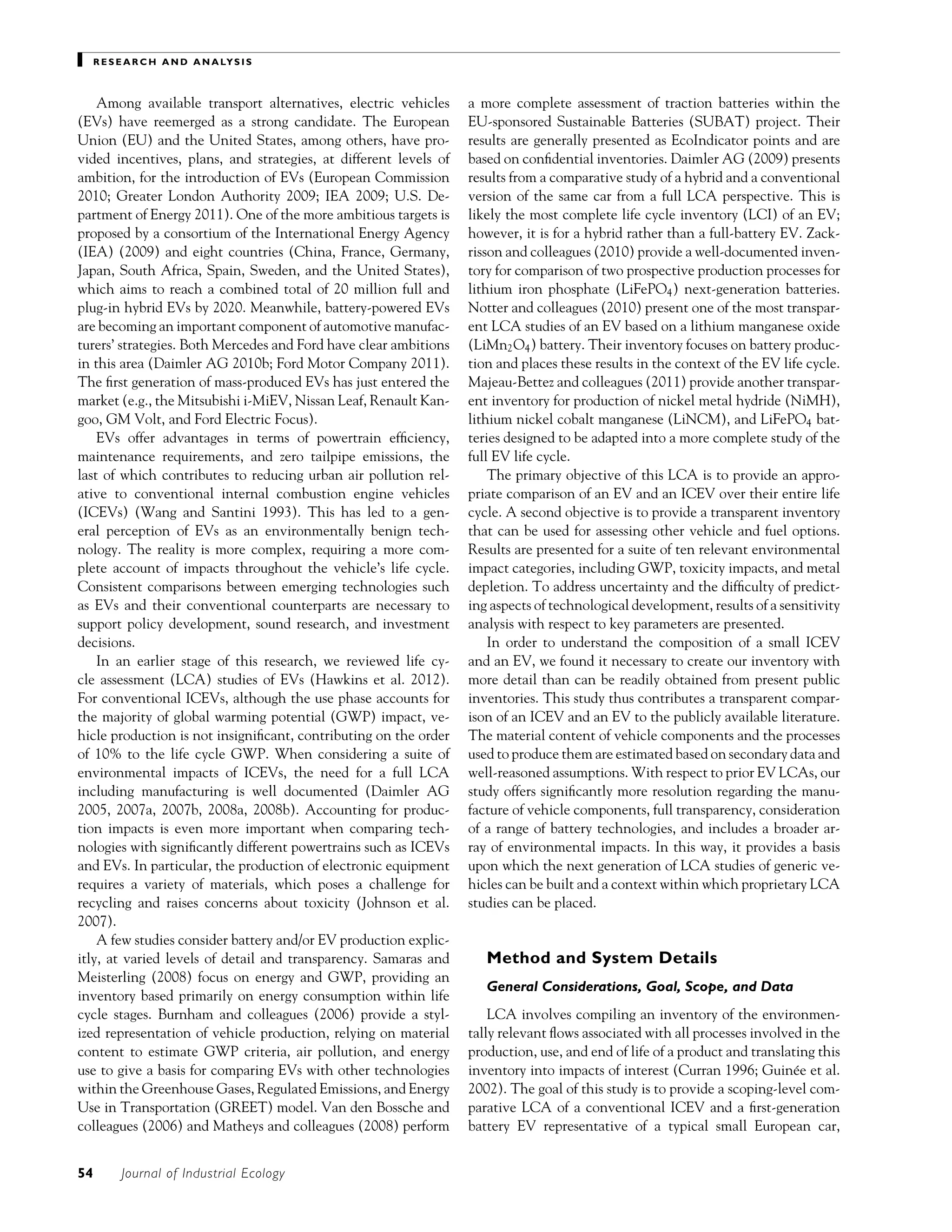 Lca electric vehicles | PDF