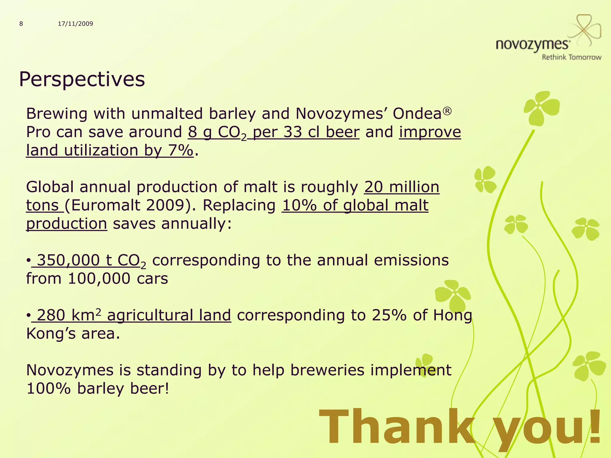 Life cycle analysis brewing with unmalted barley | PPTX