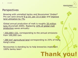 Life cycle analysis brewing with unmalted barley | PPTX | Food & Drink