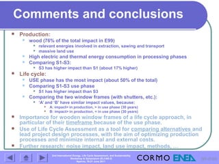 LCA building energy performance (frames) | PPT