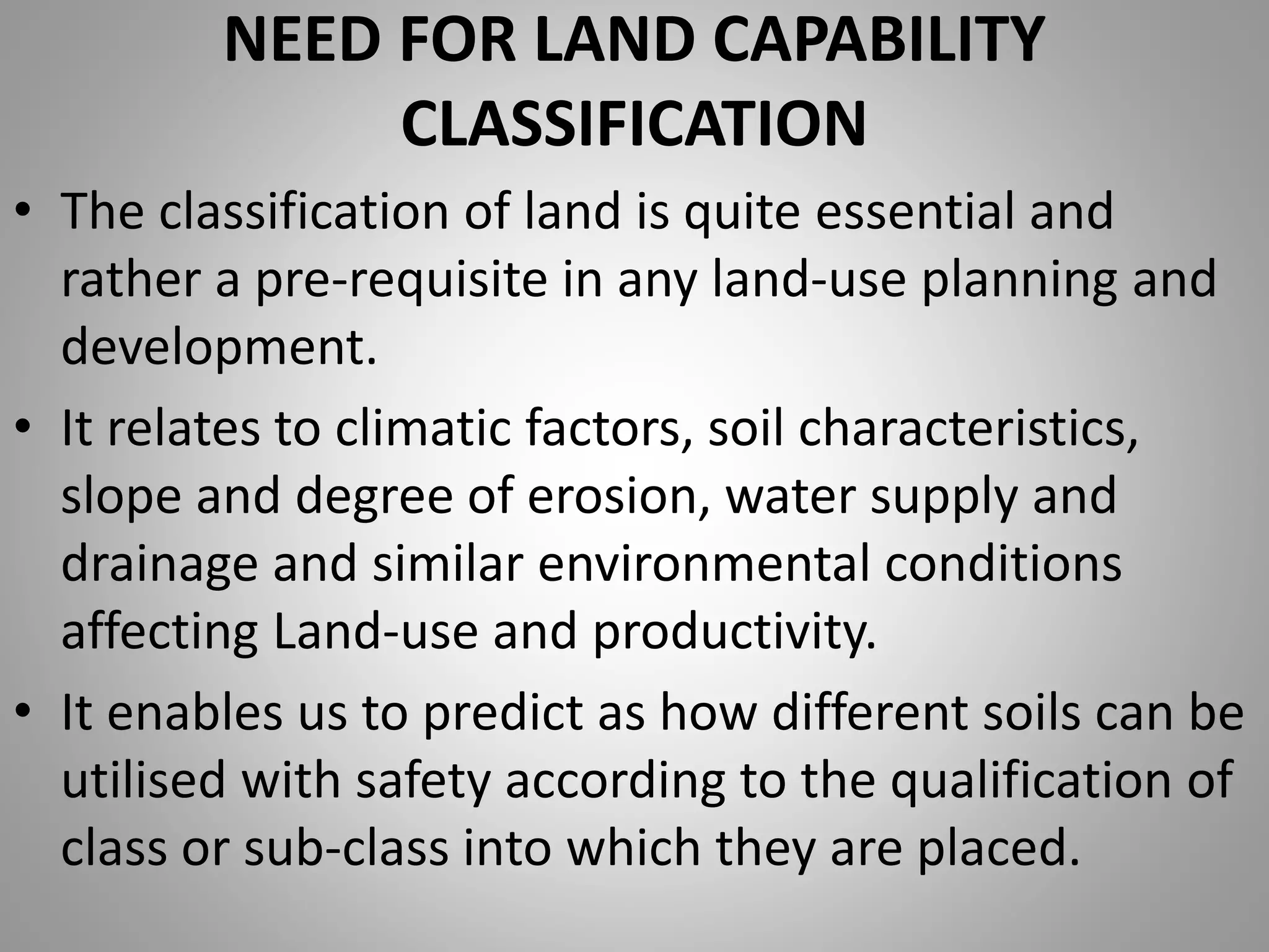 LAND CAPABILITY CLASSIFICATION | PPTX