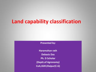 LAND CAPABILITY CLASSIFICATION | PPTX