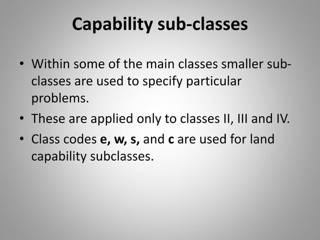 LAND CAPABILITY CLASSIFICATION | PPTX