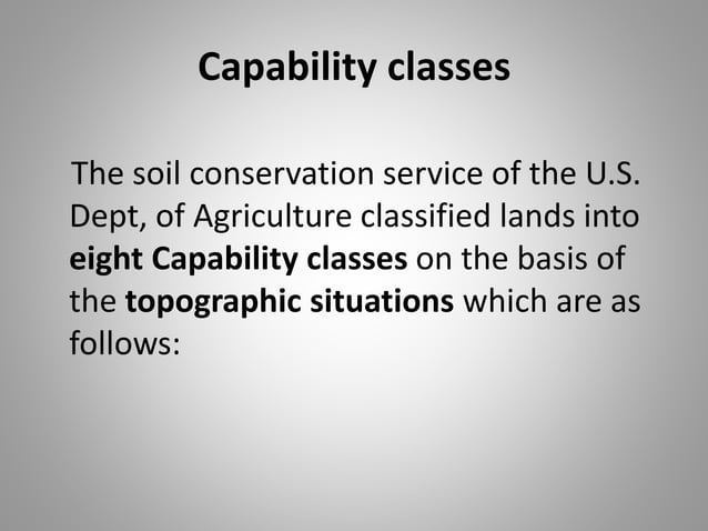 LAND CAPABILITY CLASSIFICATION | PPTX