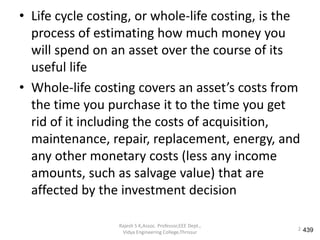 Life cycle costing in energy management eee | PDF