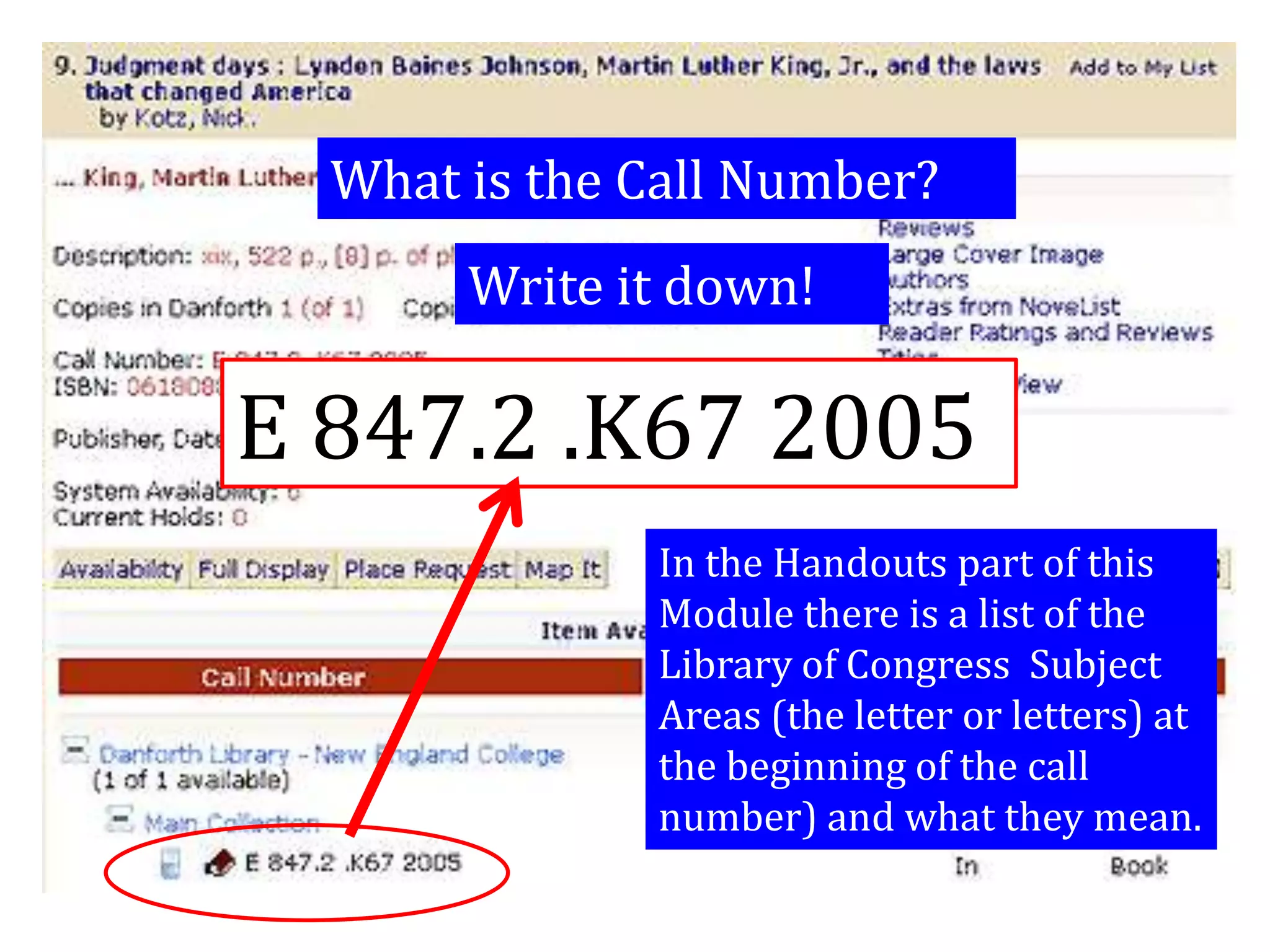Lc call numbers | PPT