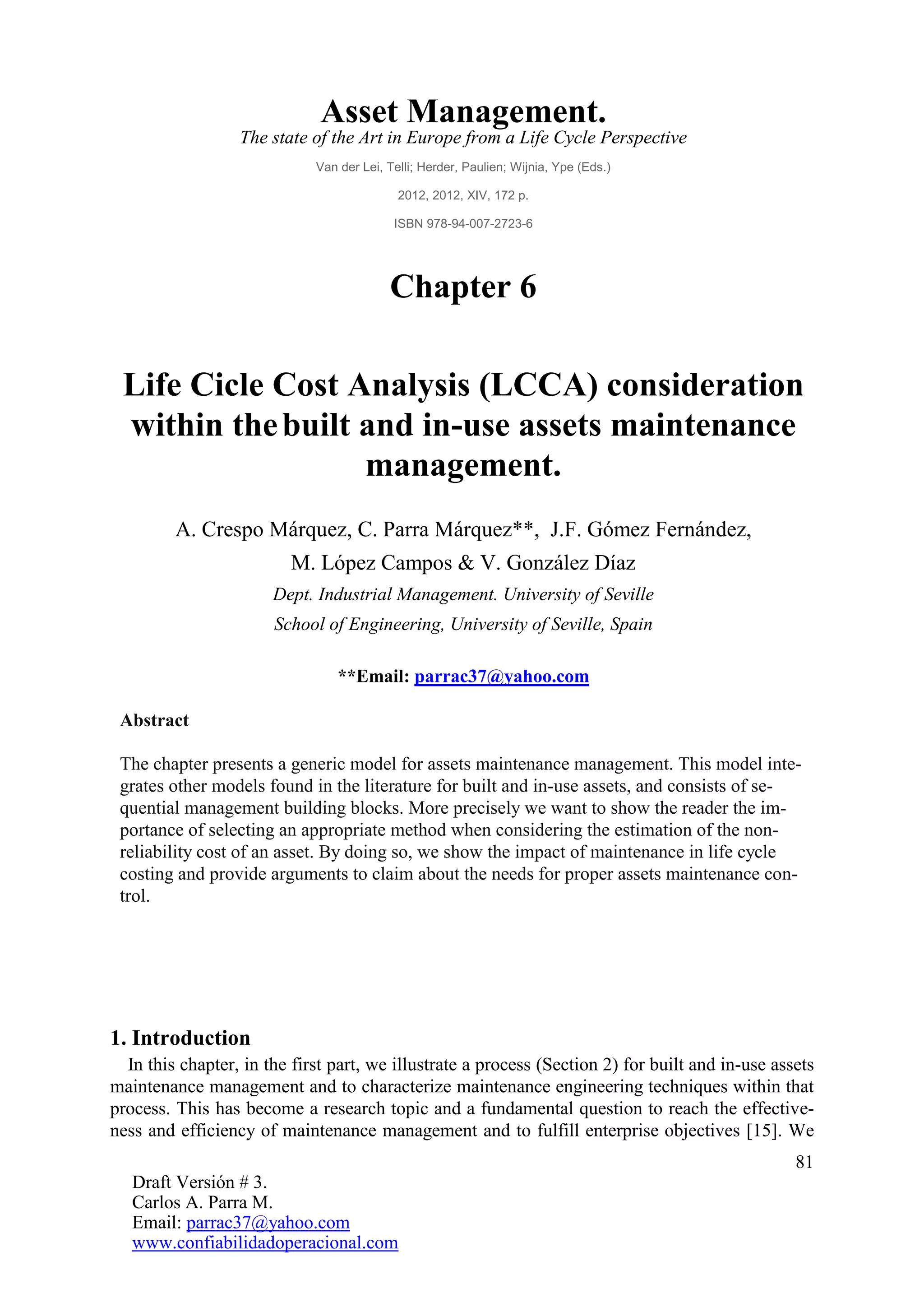 Lcc book chapter_6_parra_asset_management | PDF