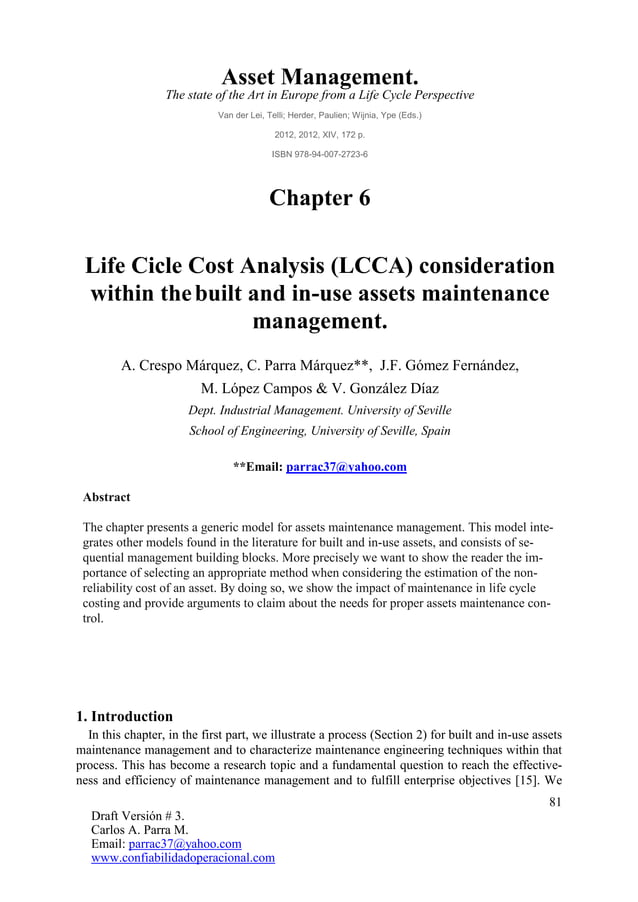 Lcc book chapter_6_parra_asset_management | PDF