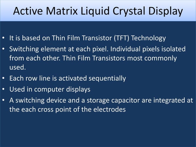 liquid crystal display | PPTX | Consumer Electronics | Technology ...