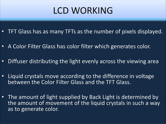 liquid crystal display | PPTX | Consumer Electronics | Technology ...