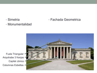 Elementos arquitectónicos del estilo neoclásico | PPTX