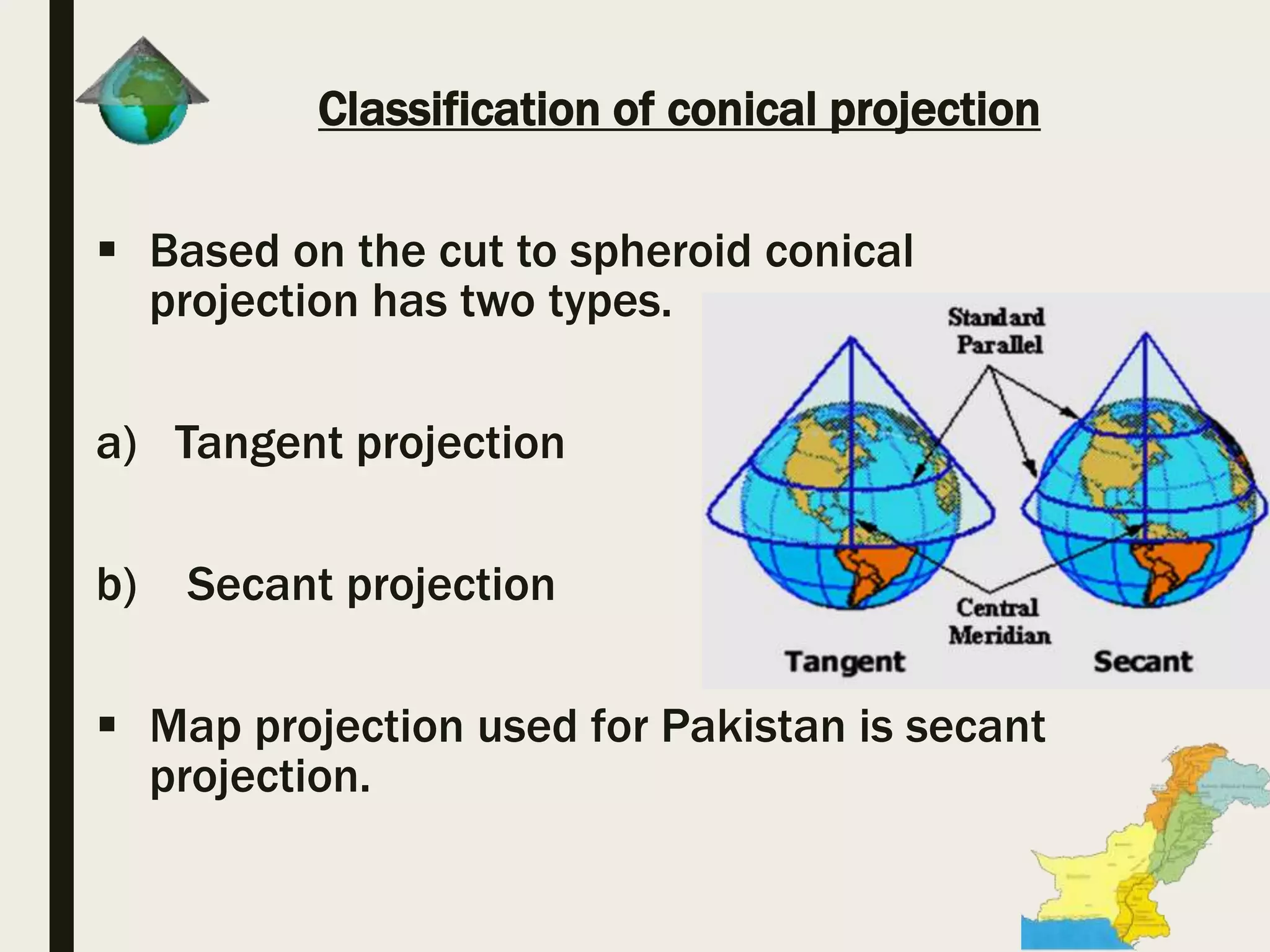 Map projection system used for the mapping of Pakistan | PPTX