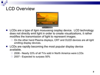 Lcd | PPT | Home Entertainment Systems | Consumer Electronics