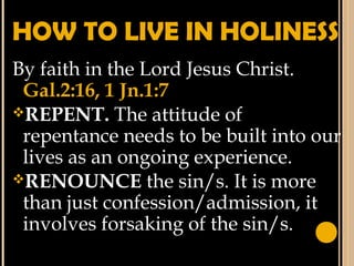 A call to walk in holiness | PPT