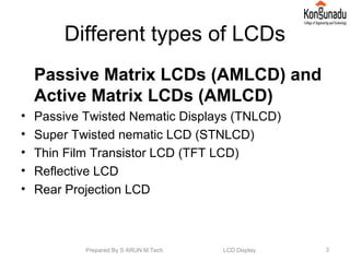 Lcd | PPT | Chemistry | Science