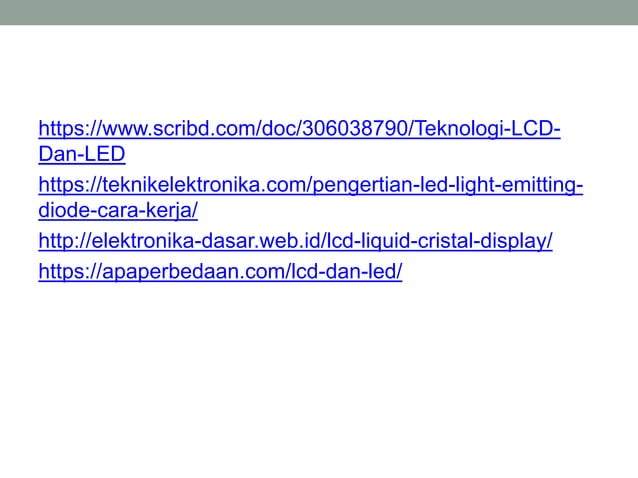 LCD DAN LED (FISIKA KELAS 11) | PPTX