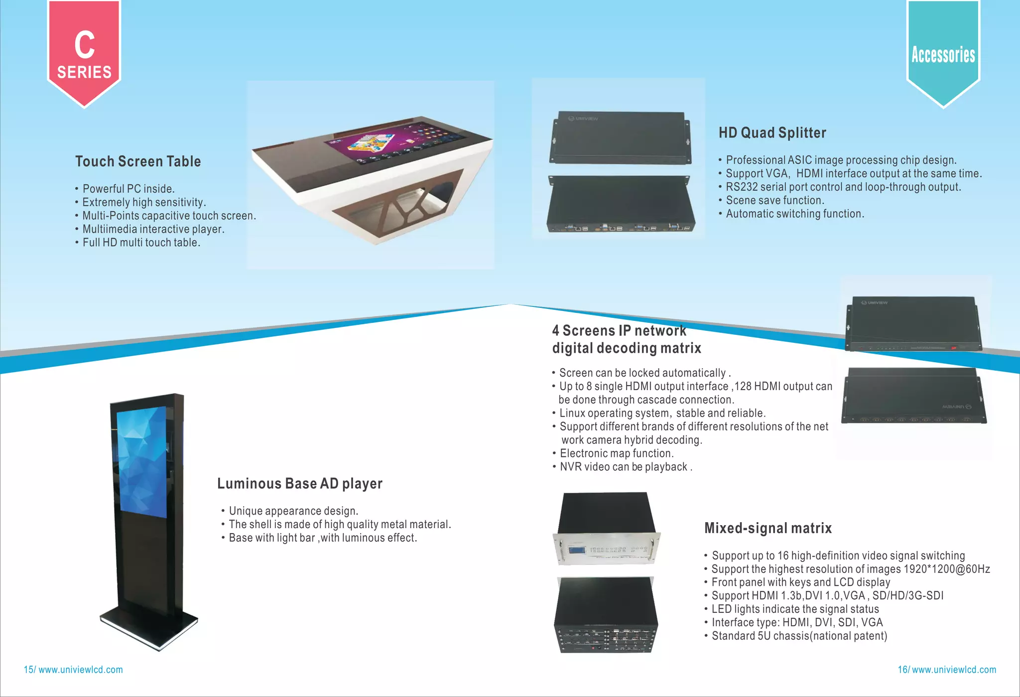 Lcd digital signage Catalog 2018 from Uniview Crystal Fan | PPT