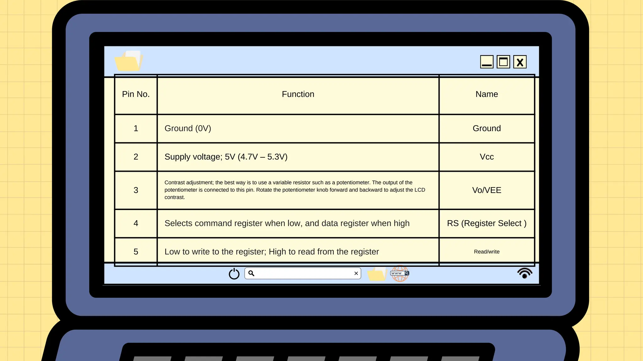 LCD display pinout of the following second hand | PDF