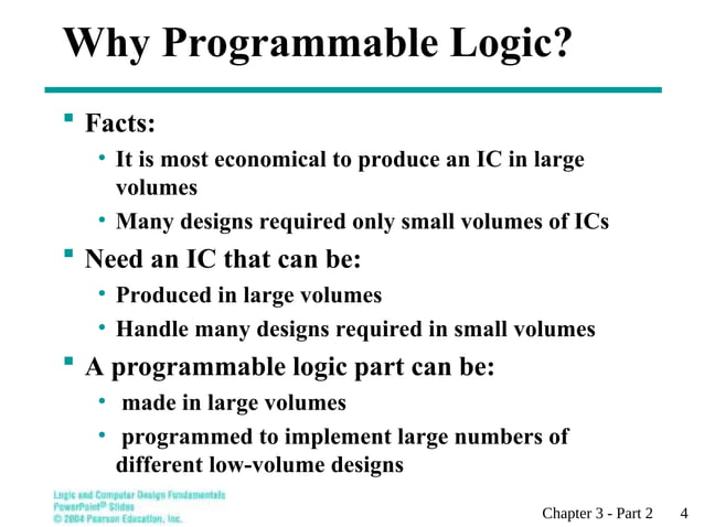 programmable logic arrays, programmable logic designs, | PPT