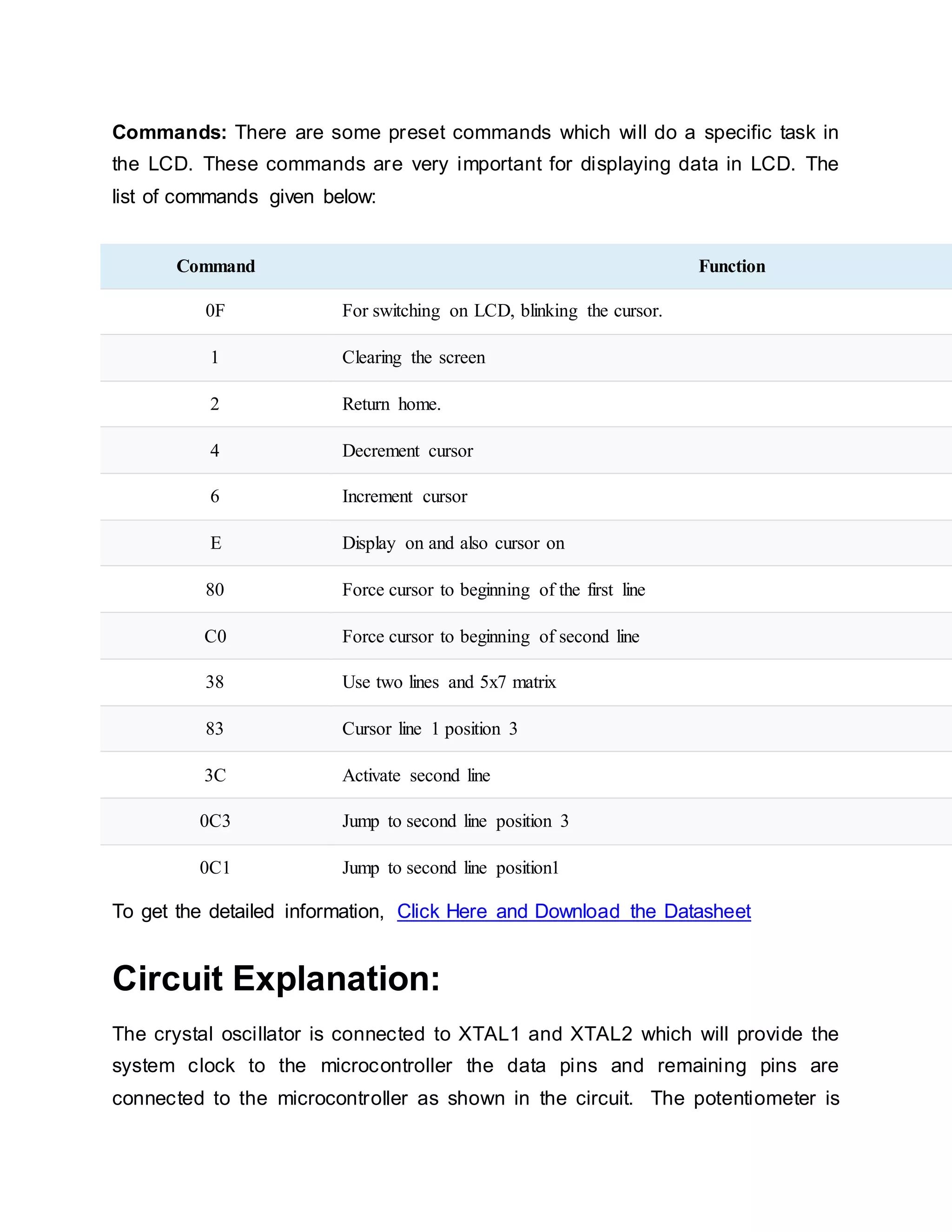 Lcd interfacing | PDF