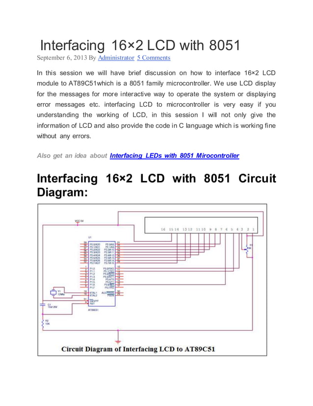 Lcd interfacing | PDF