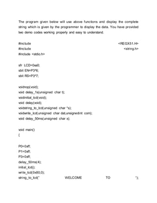 Lcd interfacing | PDF
