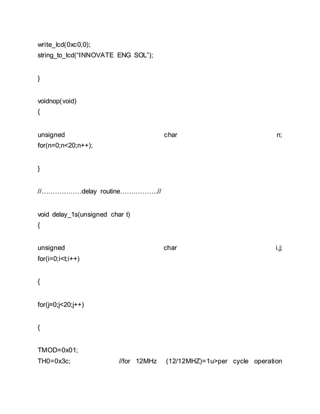 Lcd interfacing | PDF