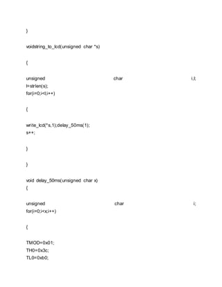 Lcd interfacing | PDF