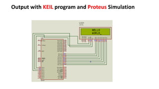 Lcd interfaing using 8051 and assambly language programming | PPTX