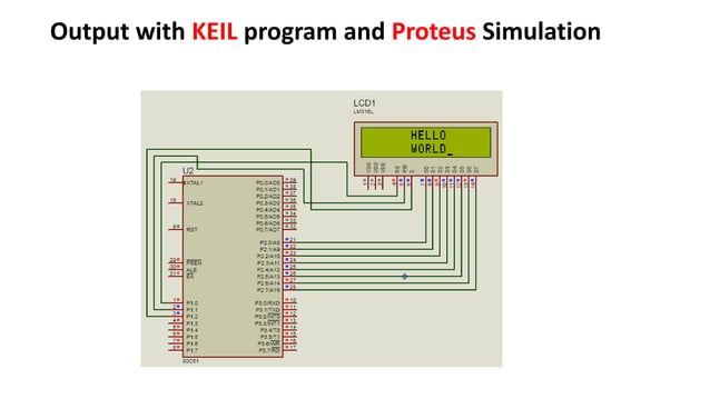 Lcd interfaing using 8051 and assambly language programming | PPTX