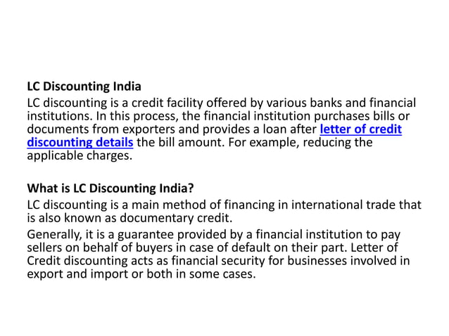 LC Discounting | PPTX | Coupons and Discounts | Shopping