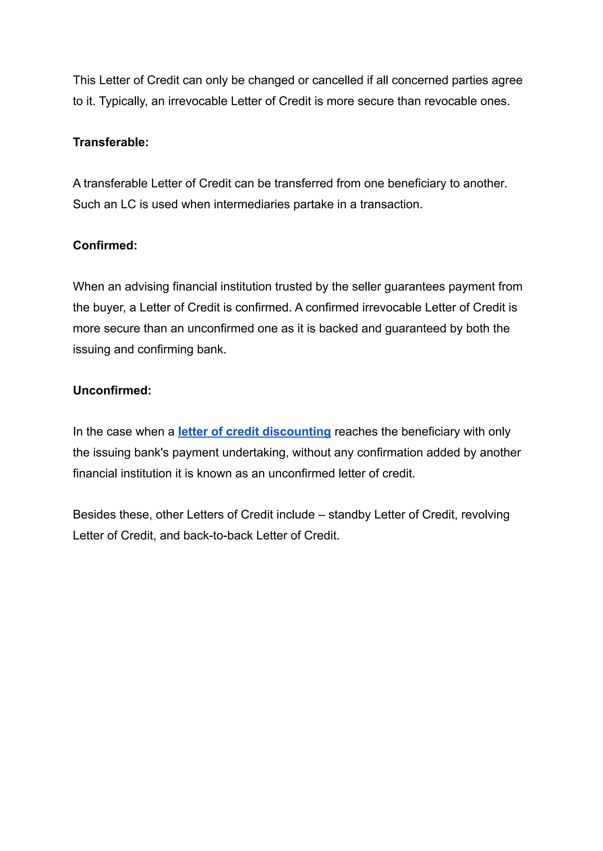 LC Discounting Charges | PDF