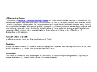 LC Discounting Charges | PPTX | Coupons and Discounts | Shopping