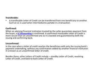 LC Discounting Charges | PPTX | Coupons and Discounts | Shopping