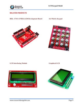 LCD Keypad Shield | PDF