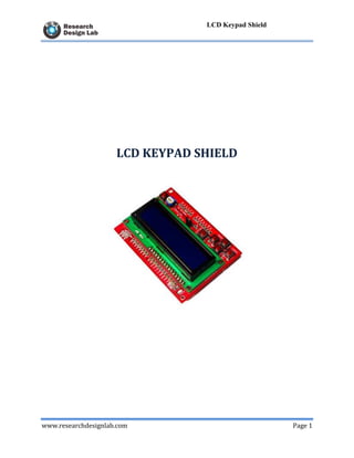 LCD Keypad Shield | PDF