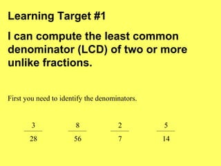 Least Common Denominator | PPT