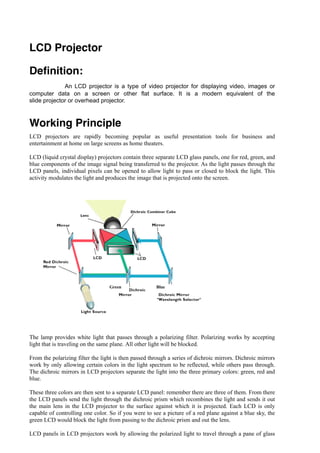 Lcd projector | PDF